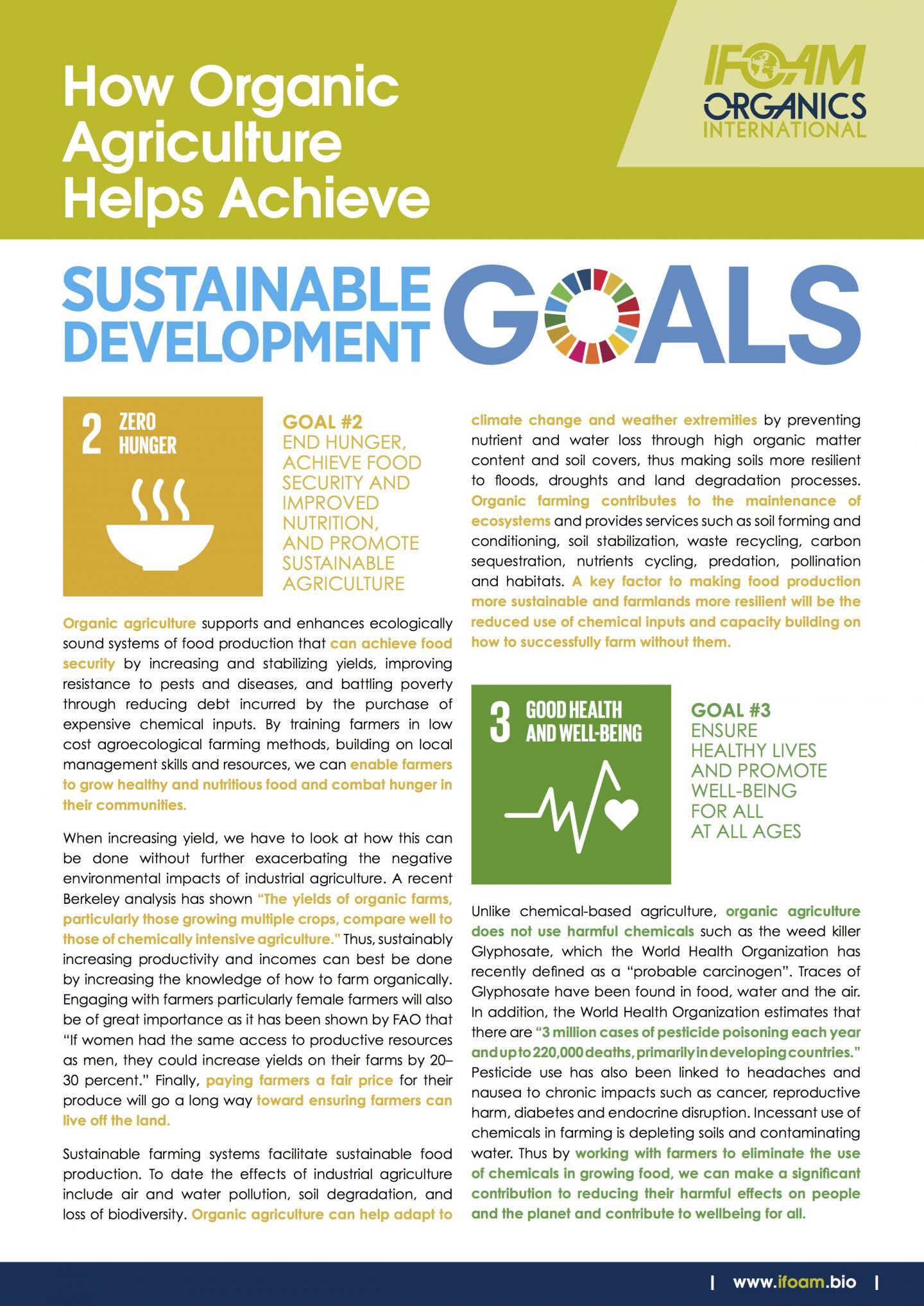 How Organic Agriculture Helps Achieve the Sustainable Development Goals ...